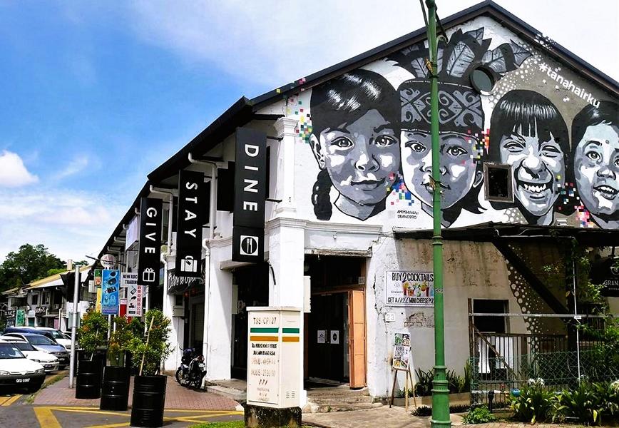 Asien Open Air Street Art Kuching